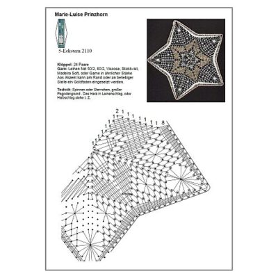 Klöppelbrief 5-zack Stern 2110 - Klöppelwerkstatt